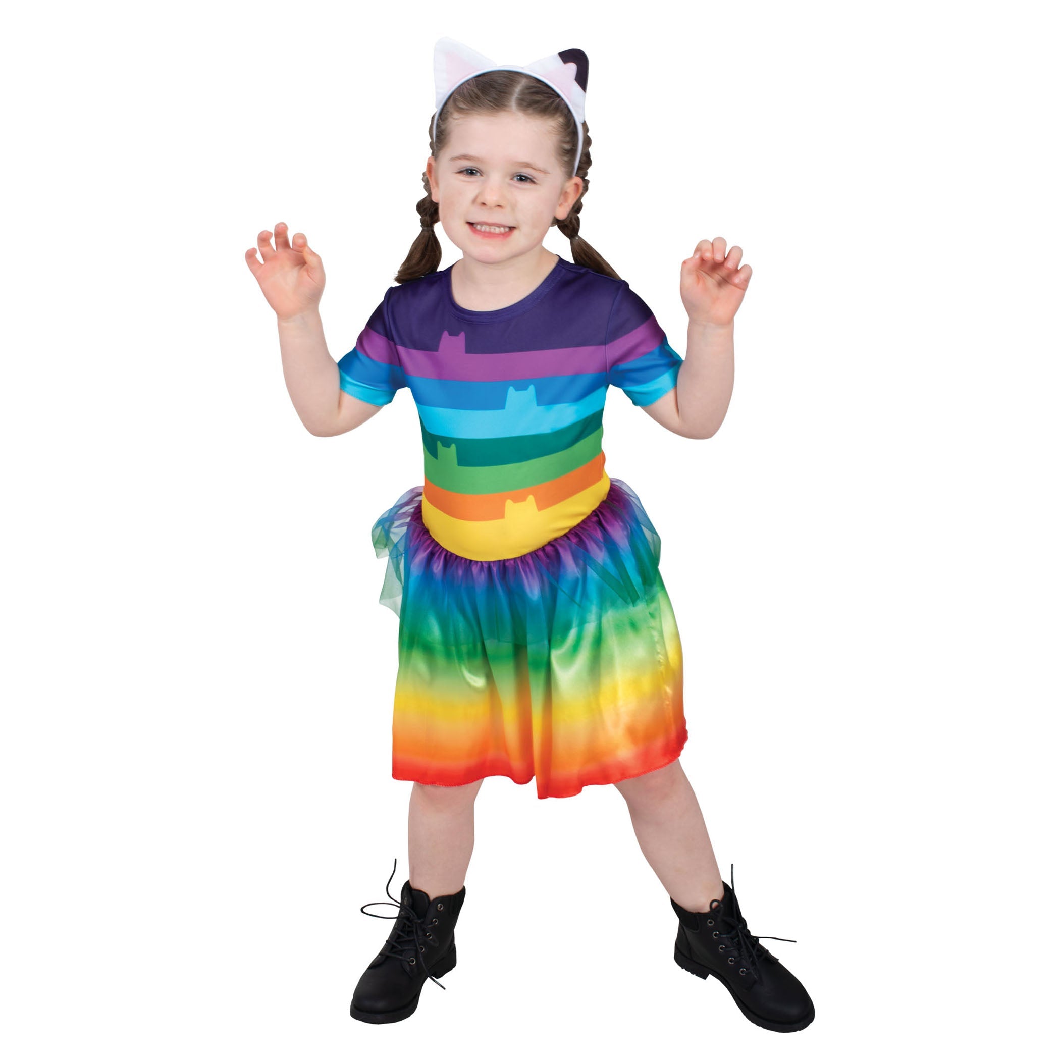 Gabby Rainbow Tutu Costume for Kids - Gabby's Dollhouse | Costume Super ...