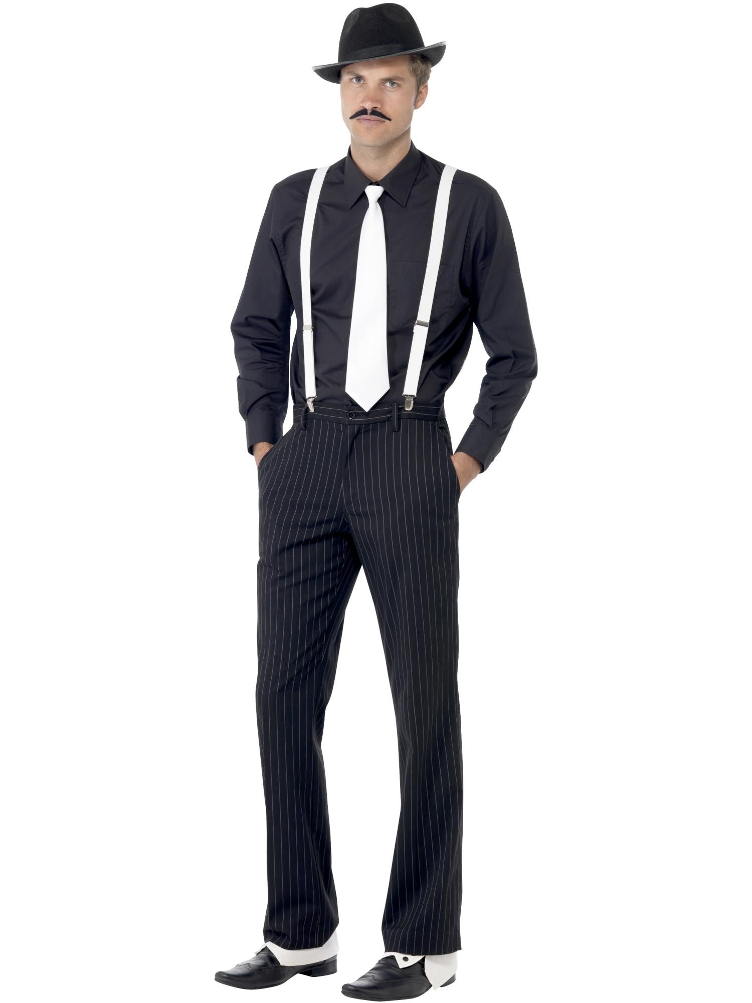 Gangster Accessory Kit for Adults - Black & White | Costume Super Centre