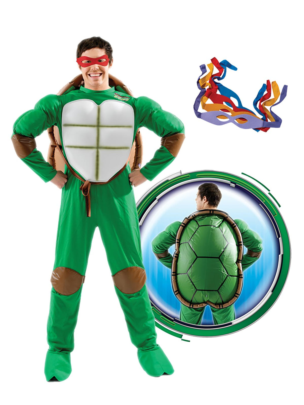 Teenage Mutant Ninja Turtle Costume Interchangeable Masks for Adults ...