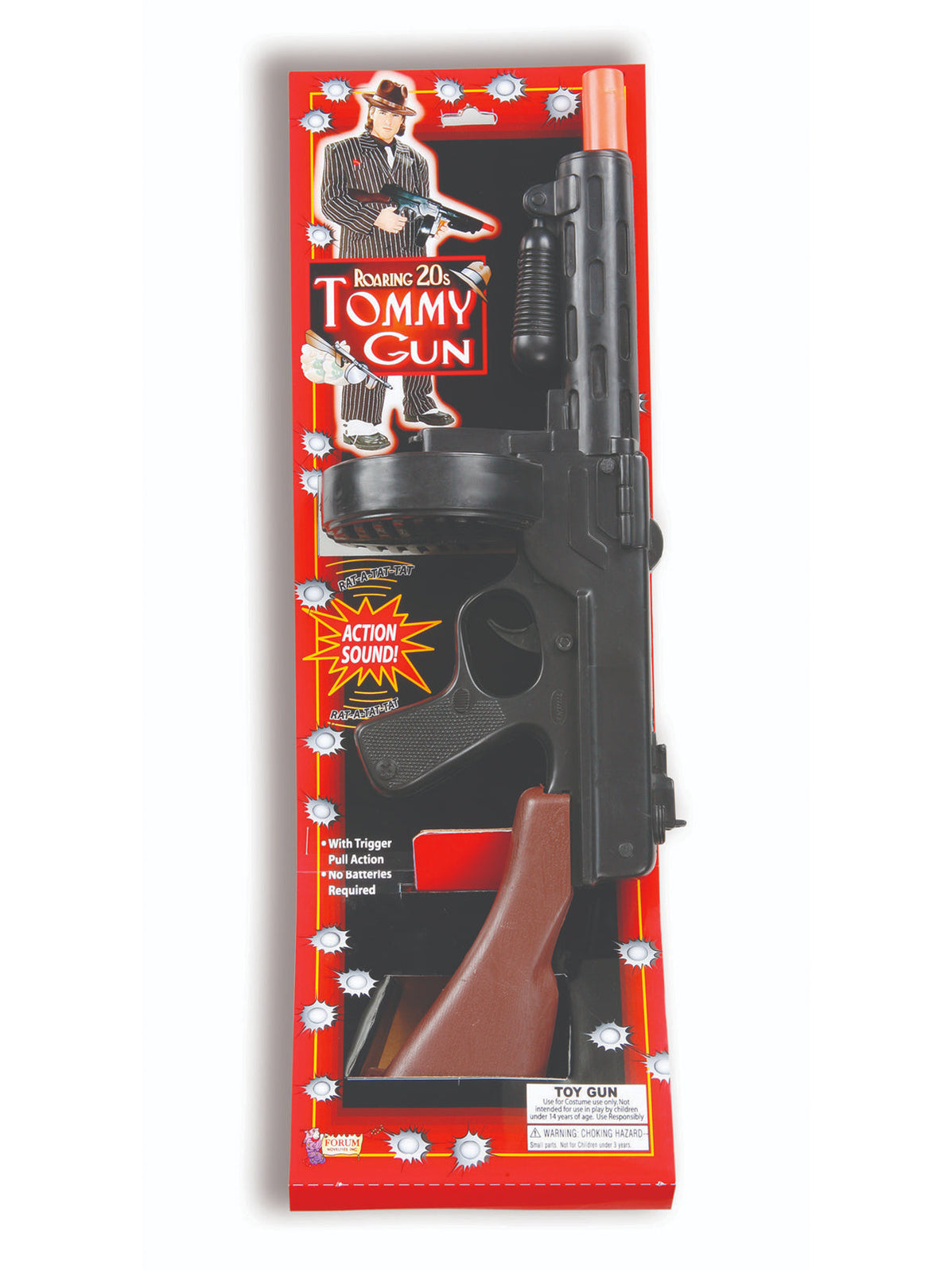 Black Toy Machine Gun Gangster Prop Tommy Gun Costume Accessory ...