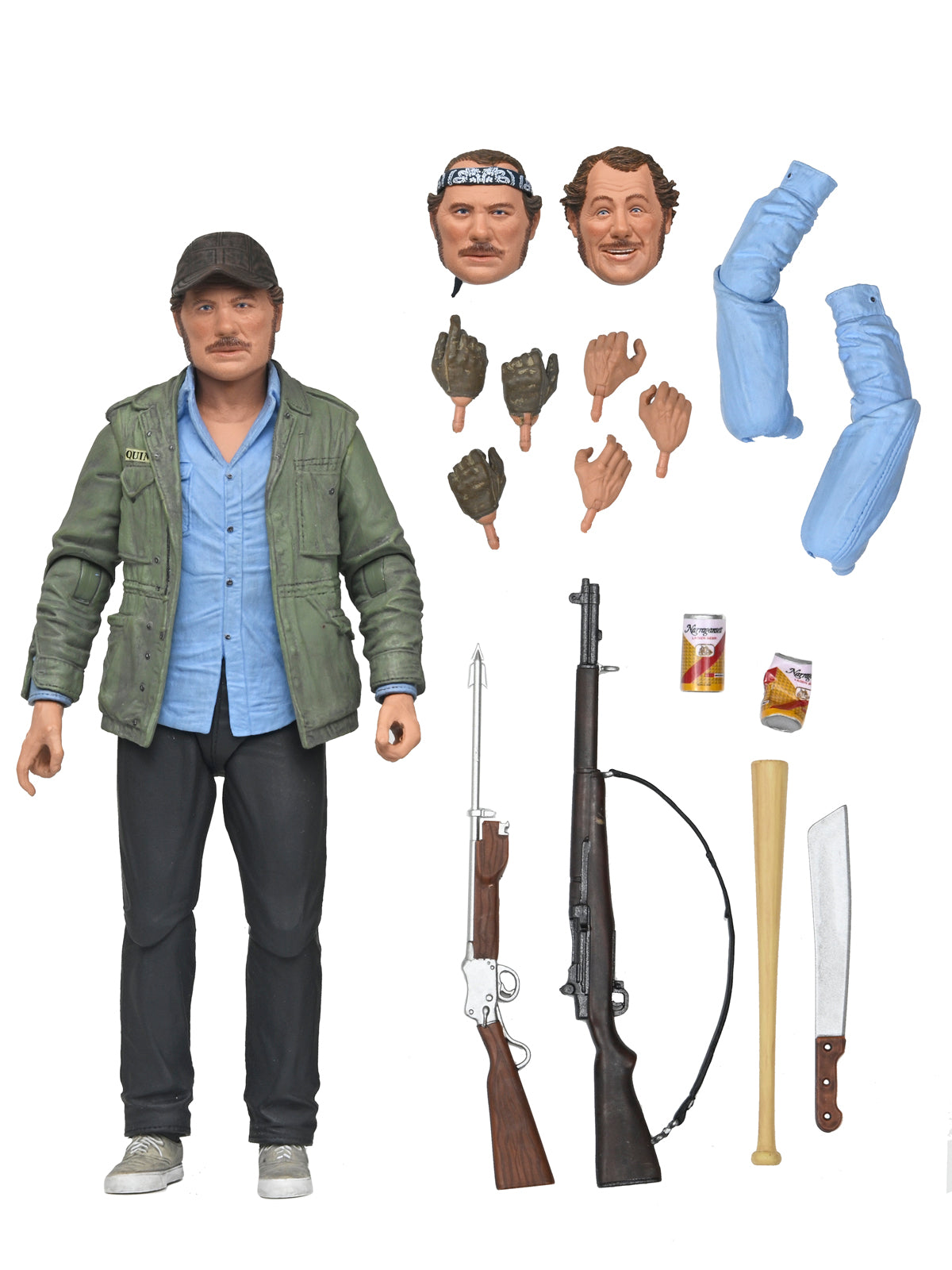 Sam Quint Jaws 50th Anniversary 7" Action Figure NECA | Costume Super ...